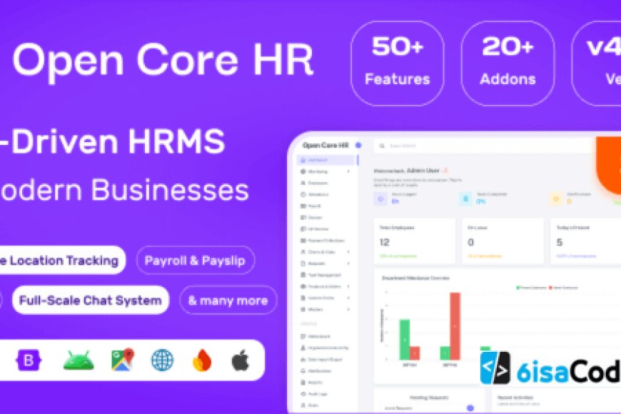 Open Core HR SaaS HRMS Platform v4.2.1 – Powerful AI, GPS Tracking ...